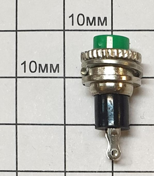 Кнопка MG-D-304 (DS-314, RWD-304) OFF-(ON) Без фиксации Зеленая