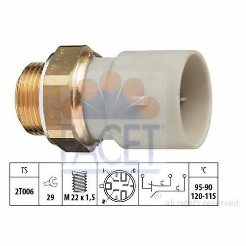 Датчик включения вентилятора Facet 75655 для Opel Astra, Calibra, Vectra
