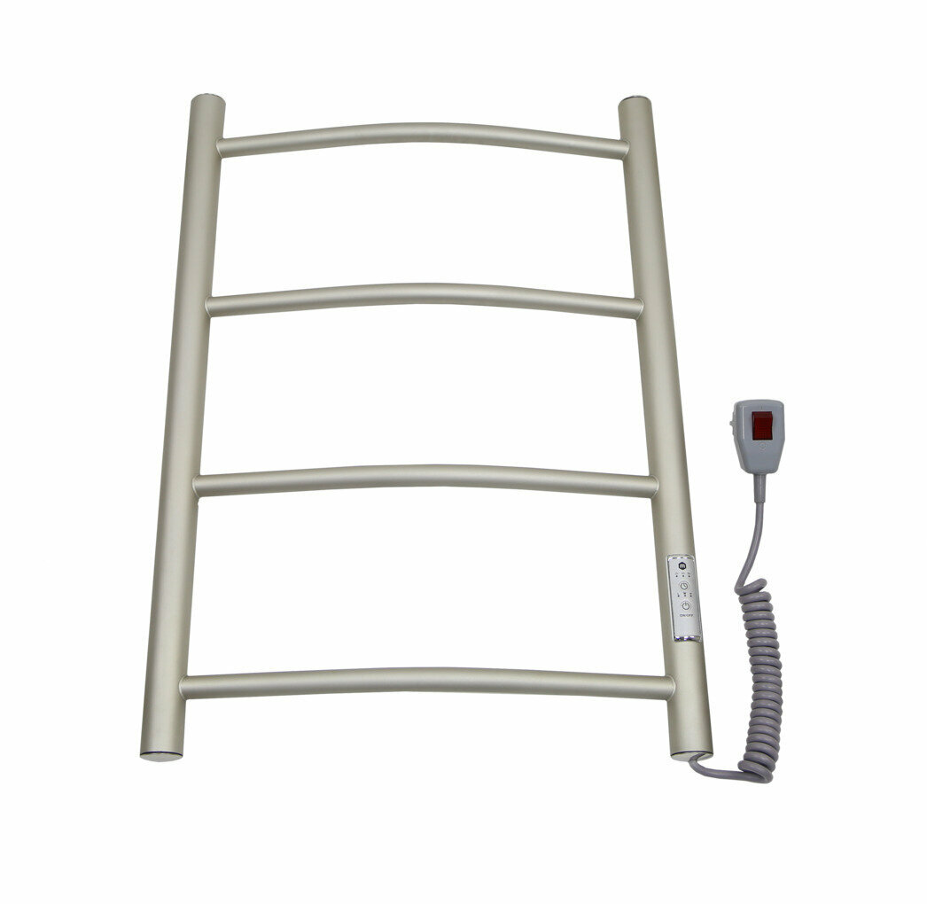 Полотенцесушитель электрическиймаргроид Вид 4 600*400 мм скрытый монтаж С таймером R форма Лесенка цвет сатин