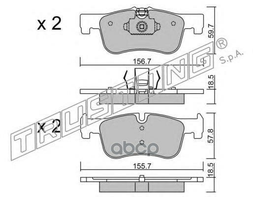 К-т дисков. тормоз. колодок BMW 1 F20 2010- Front 114/116/118 Trusting арт. 9750