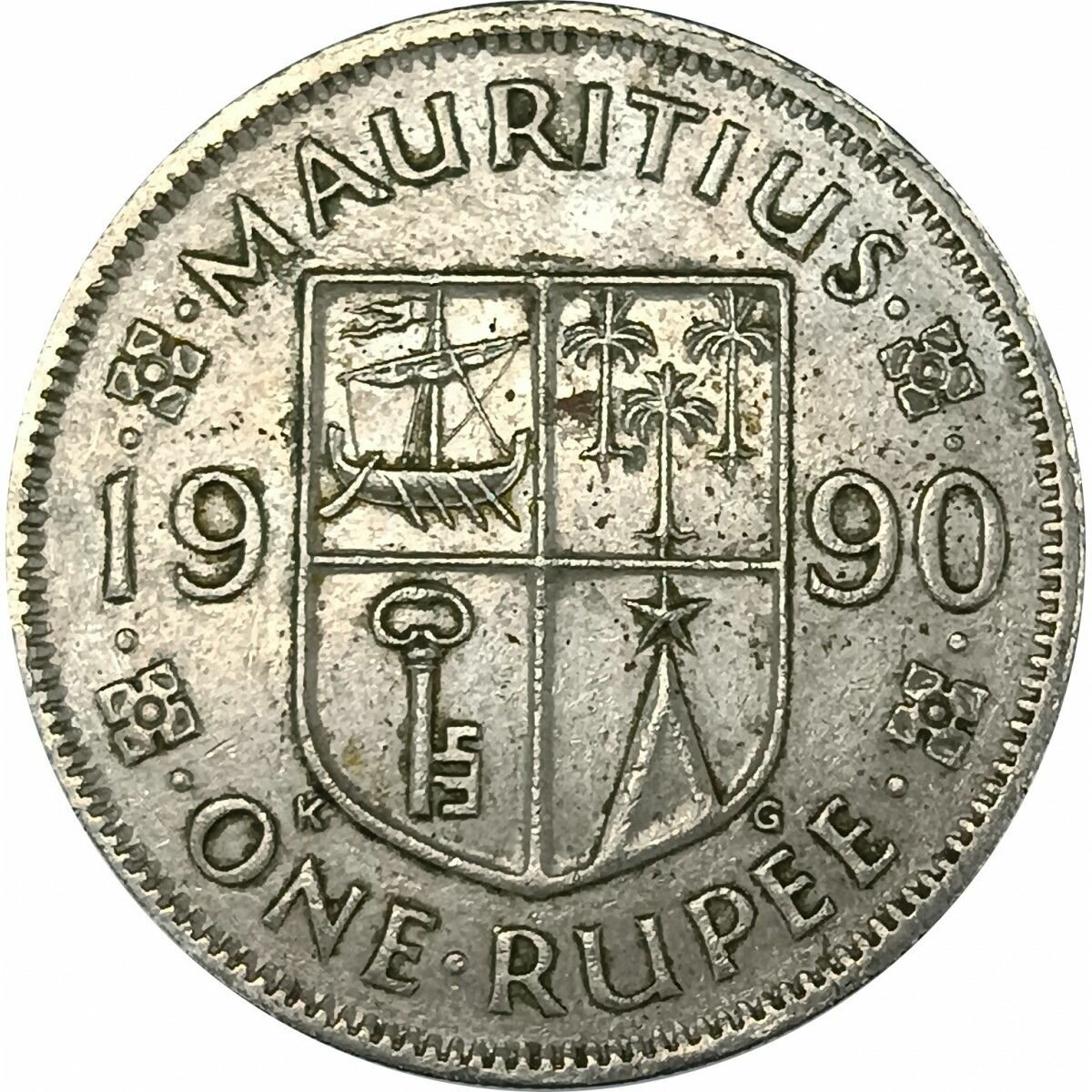 1 рупия 1990 Маврикий из оборота