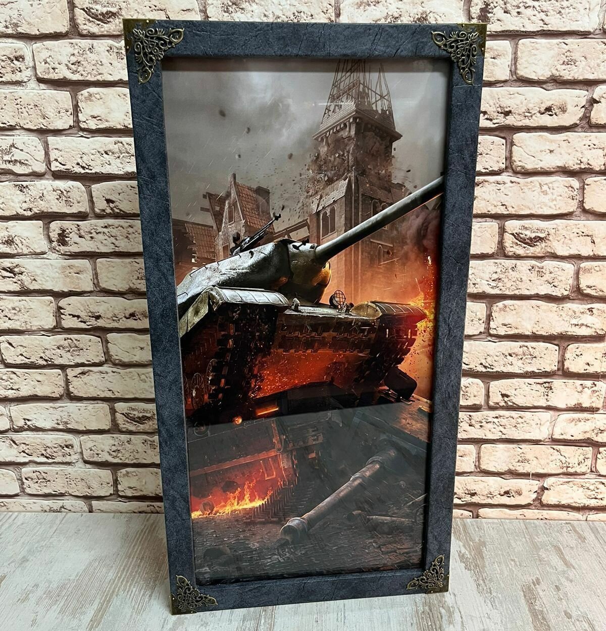 Нарды стеклянные "Танки" RS, большие 60 на 60 см, из натурального дерева, игровое поле под стеклом