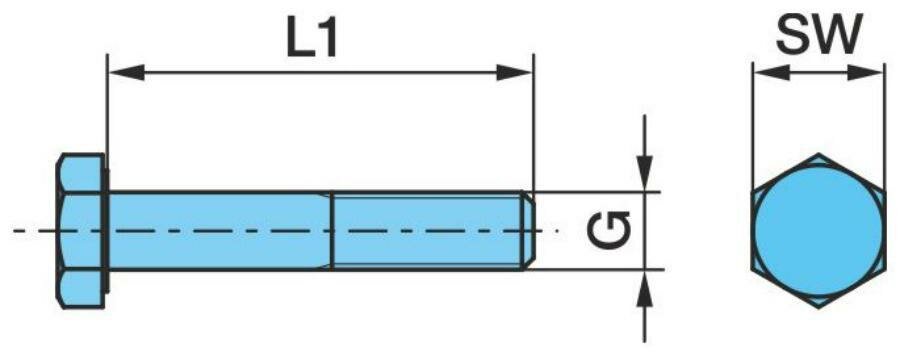 Болт рессоры ! М24x320 10.9 DIN931 BPW BPW арт. 0250238810