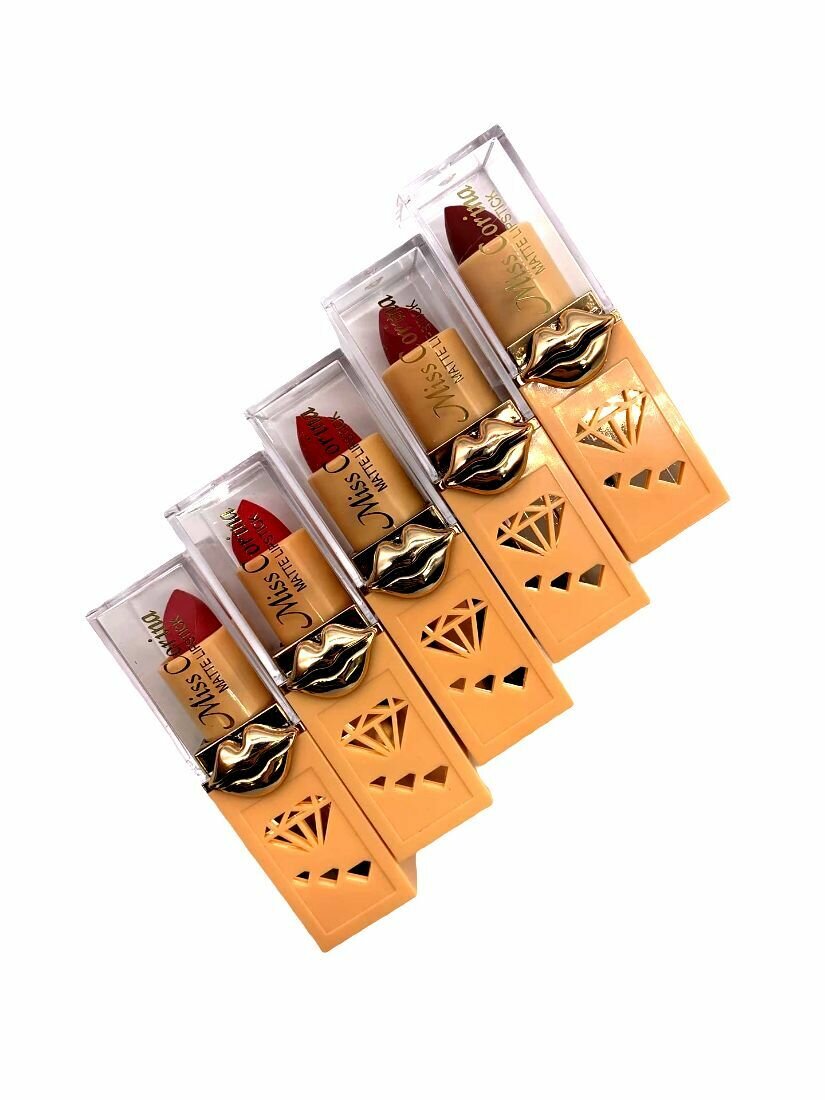 Помада для губ Miss Corina в наборе / помада для губ матовая кремовая 5 шт. / макияж губ.