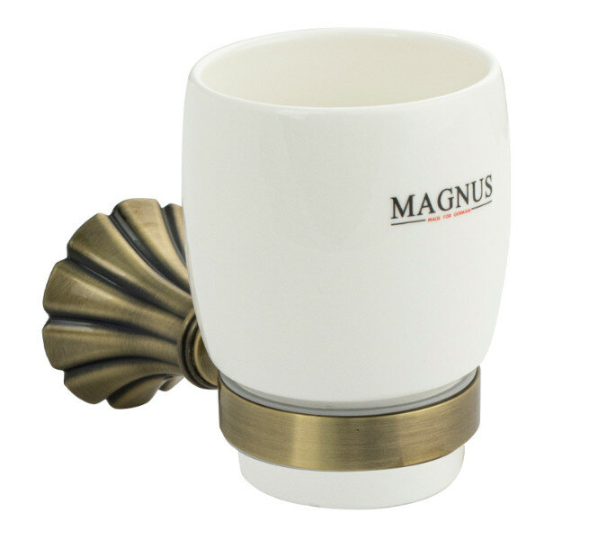 Стакан для ванной комнаты MAGNUS 95005 бронза керамический с креплением к стене