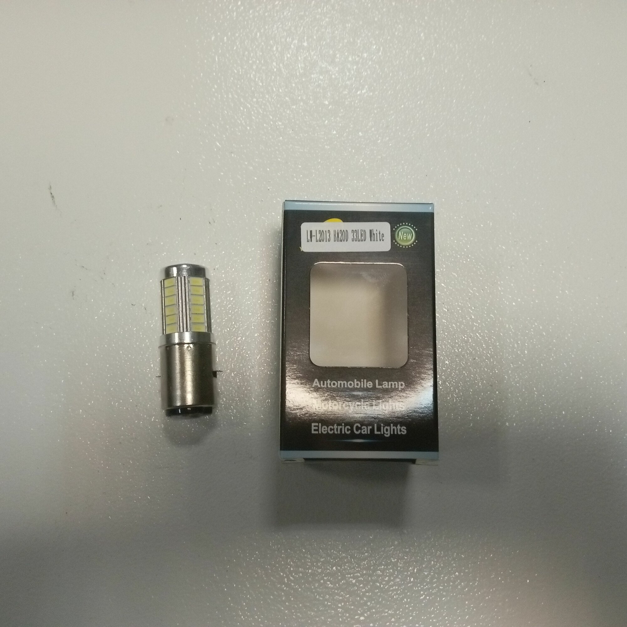 Лампа для мопеда Альфа 12 В, 33 светодиода SMD (BA20d) 5600K 8W (35Вт)