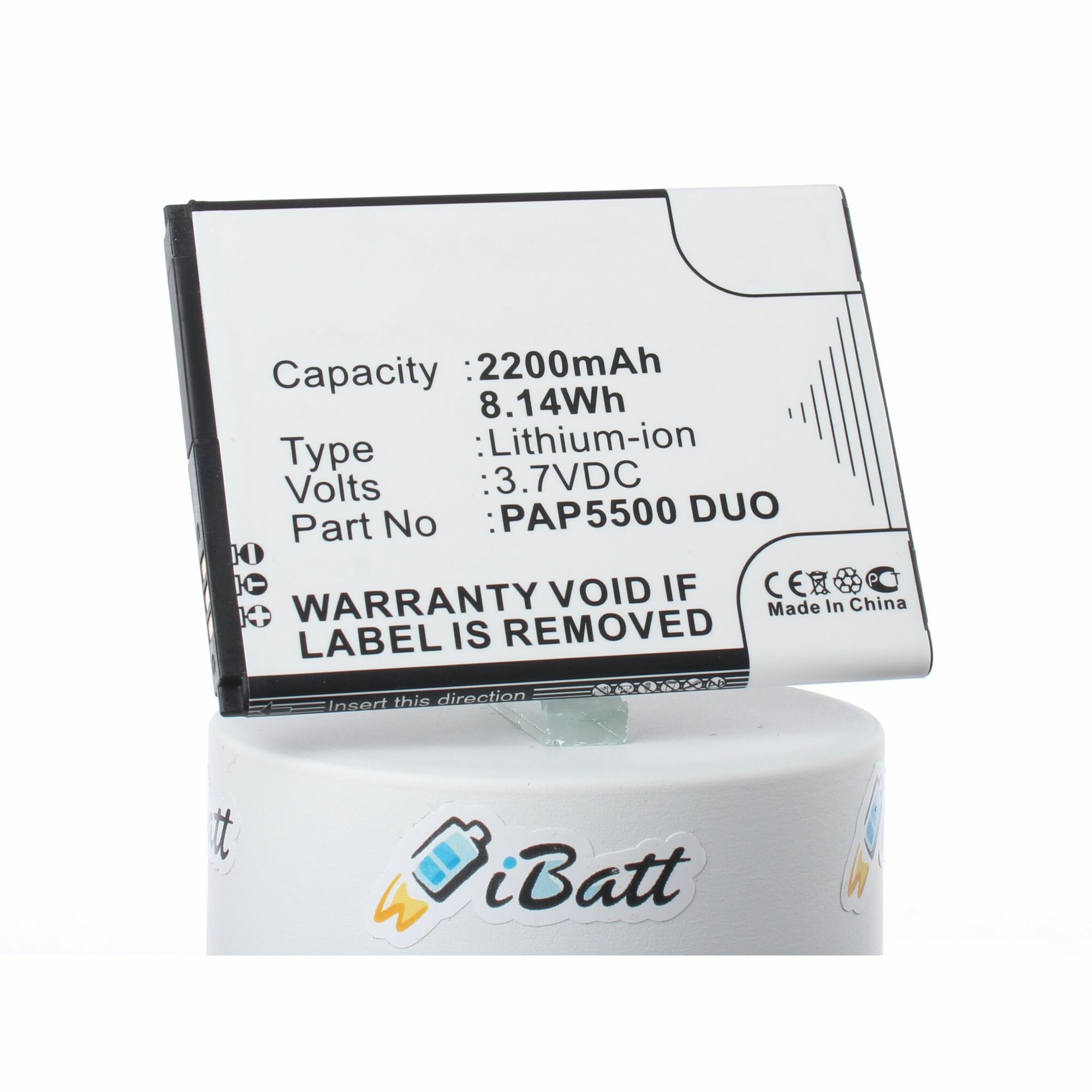 Аккумуляторная батарея iBatt 2200mAh для телефона Prestigio MultiPhone 5500 Duo (PAP5500 DUO)
