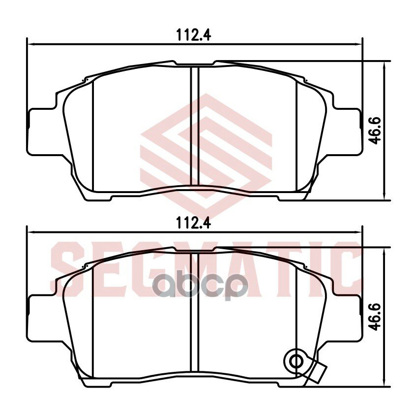 Колодка торм диск пер TOYOTA VITZ 1.0 1999 - 2005; TOYOTA PLATZ 1.0 1999 - 2005; TOYOTA PLATZ 1.5 SEGMATIC арт. SGBP2684
