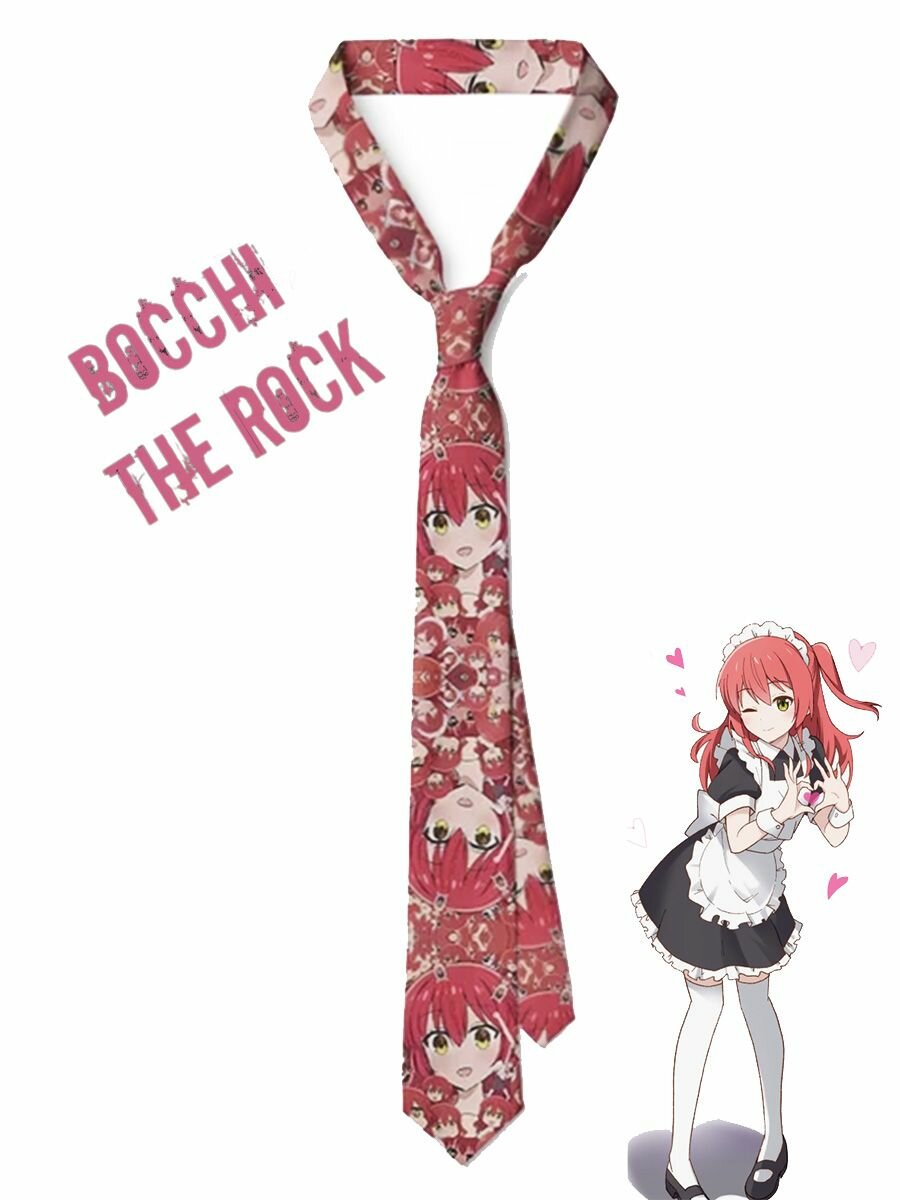 Галстук Икуё Кита из аниме Одинокий рокер! / Bocchi the Rock! цвет: красный