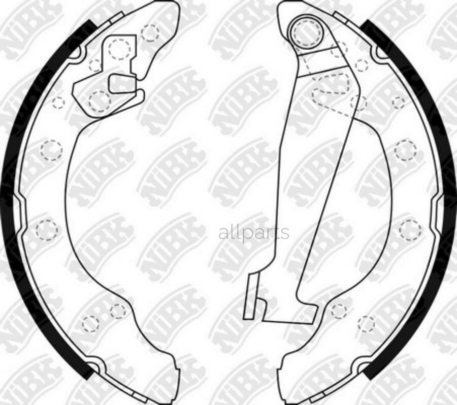 NIBK FN0534 Колодки тормозные барабанные | зад |