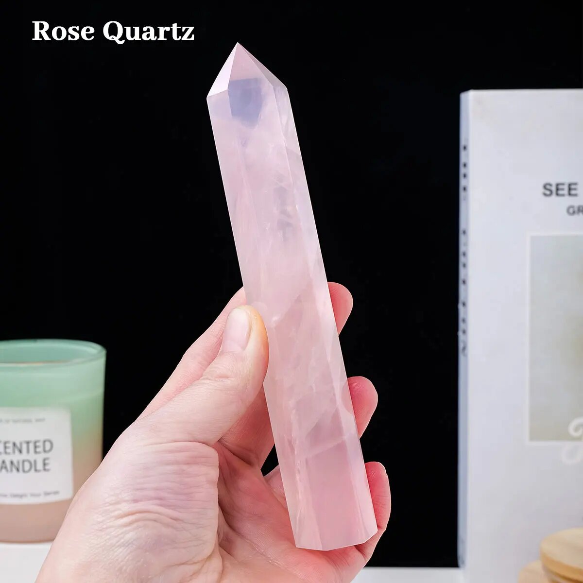 Розовый Кварц, кристалл 15-17 см