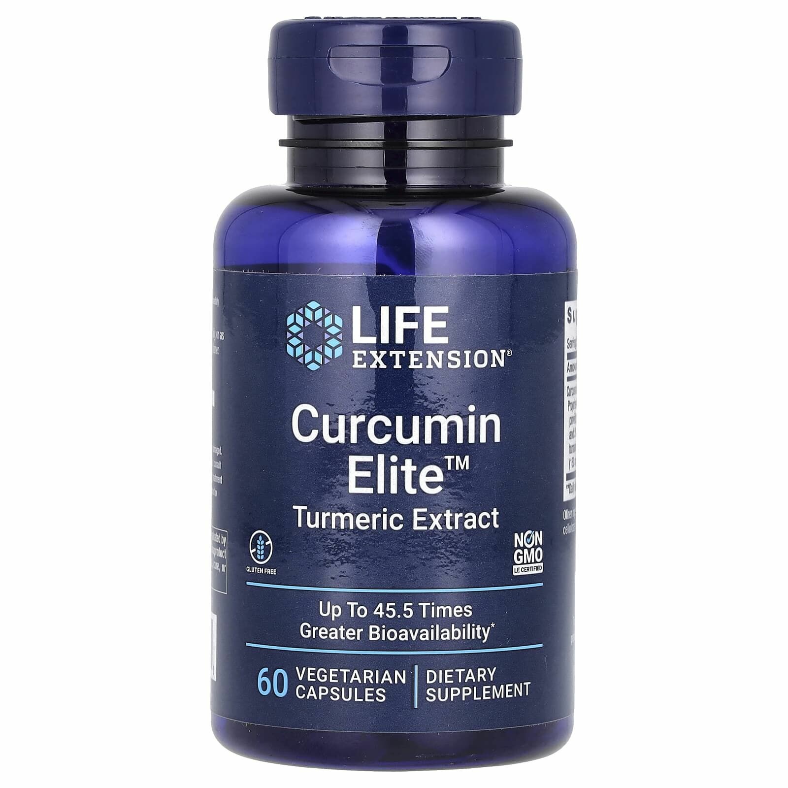 Life Extension экстракт куркумы, Curcumin Elite, для повышения жизнеспособности организма, 60 капсул