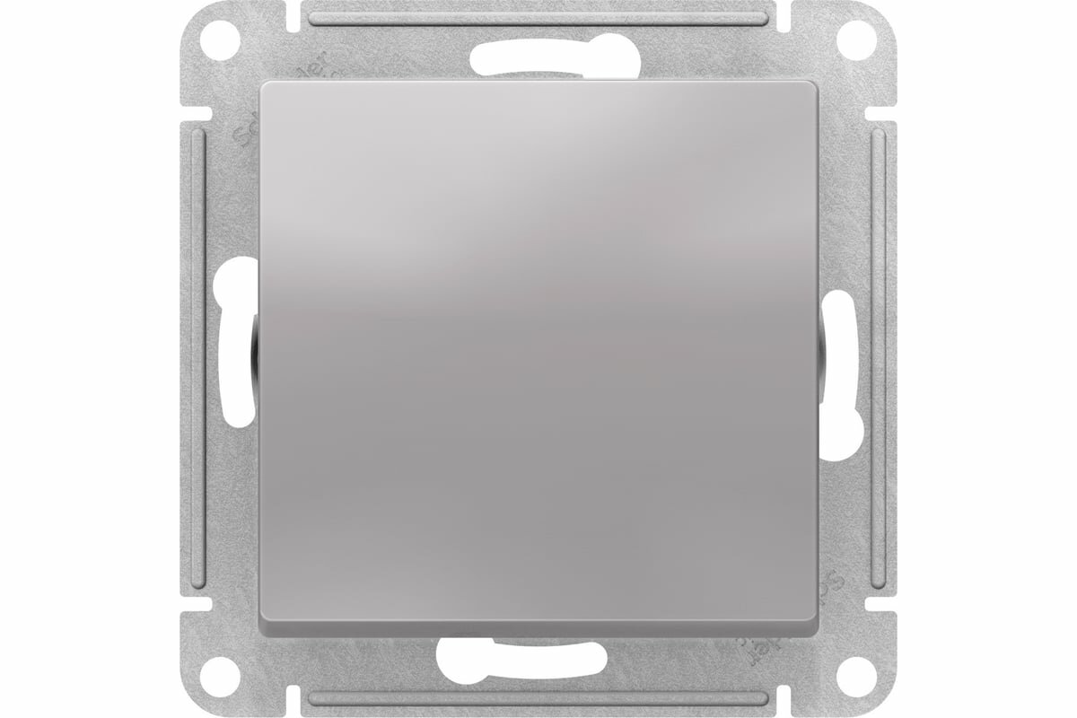 Systeme Electric ATLAS DESIGN 1-клавишный механизм переключателя сх.6 алюминий10АХ ATN000361