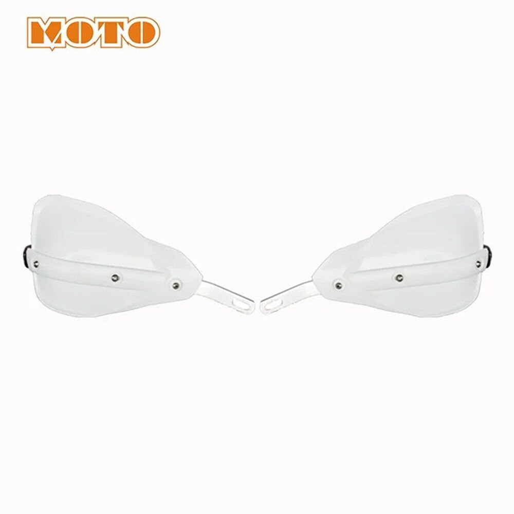 Защита рук для мотоцикла MOTO Racing H-14 белая, алюминиевые крепления.