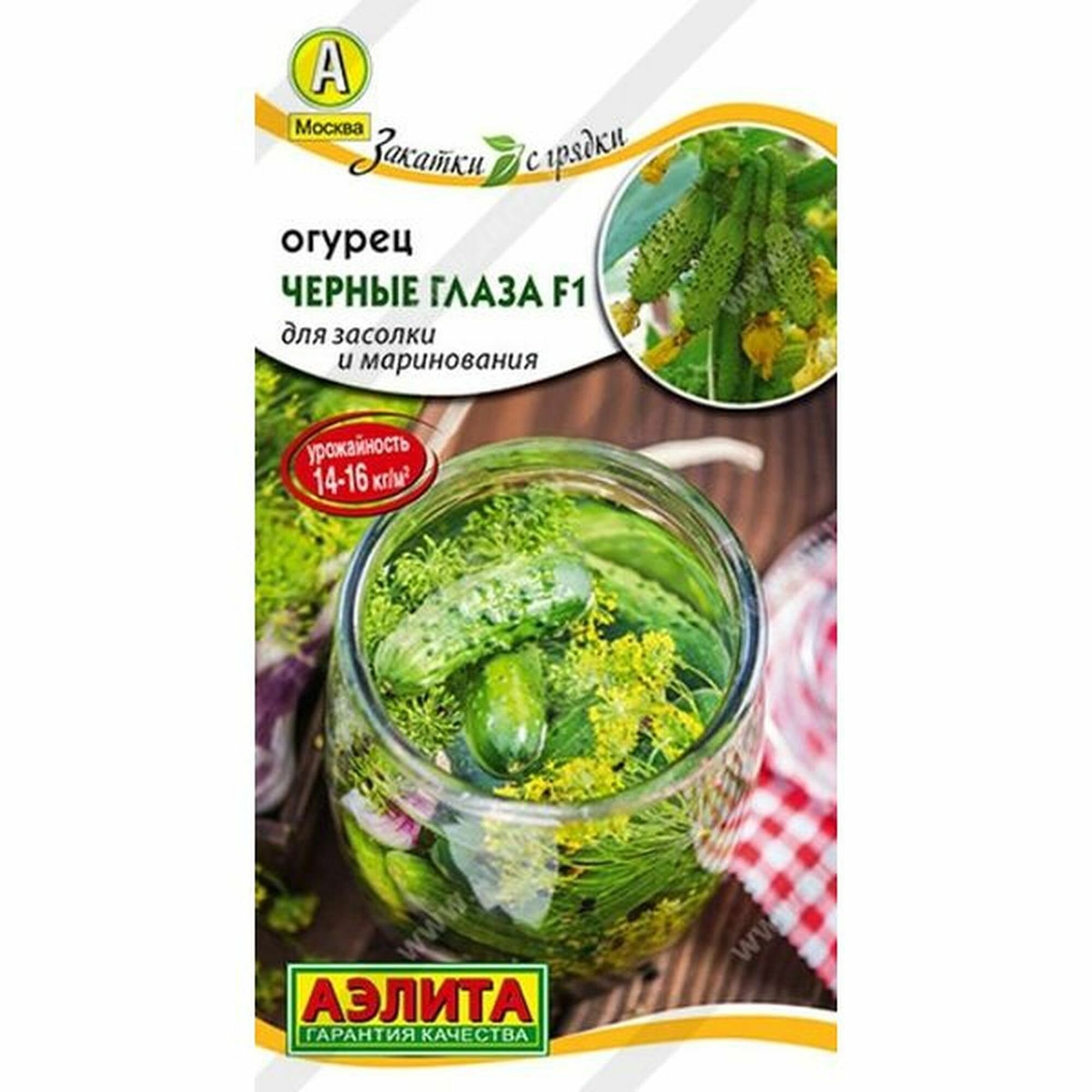 Семена Огурец - Черные глаза F1, Аэлита, 1 пачка - 10 семян