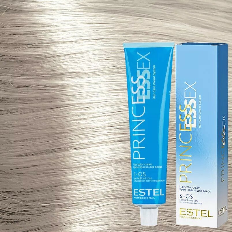 Крем-краска PRINCESS ESSEX S-OS для осветления волос ESTEL PROFESSIONAL 101 супер блонд пепельный 60 мл