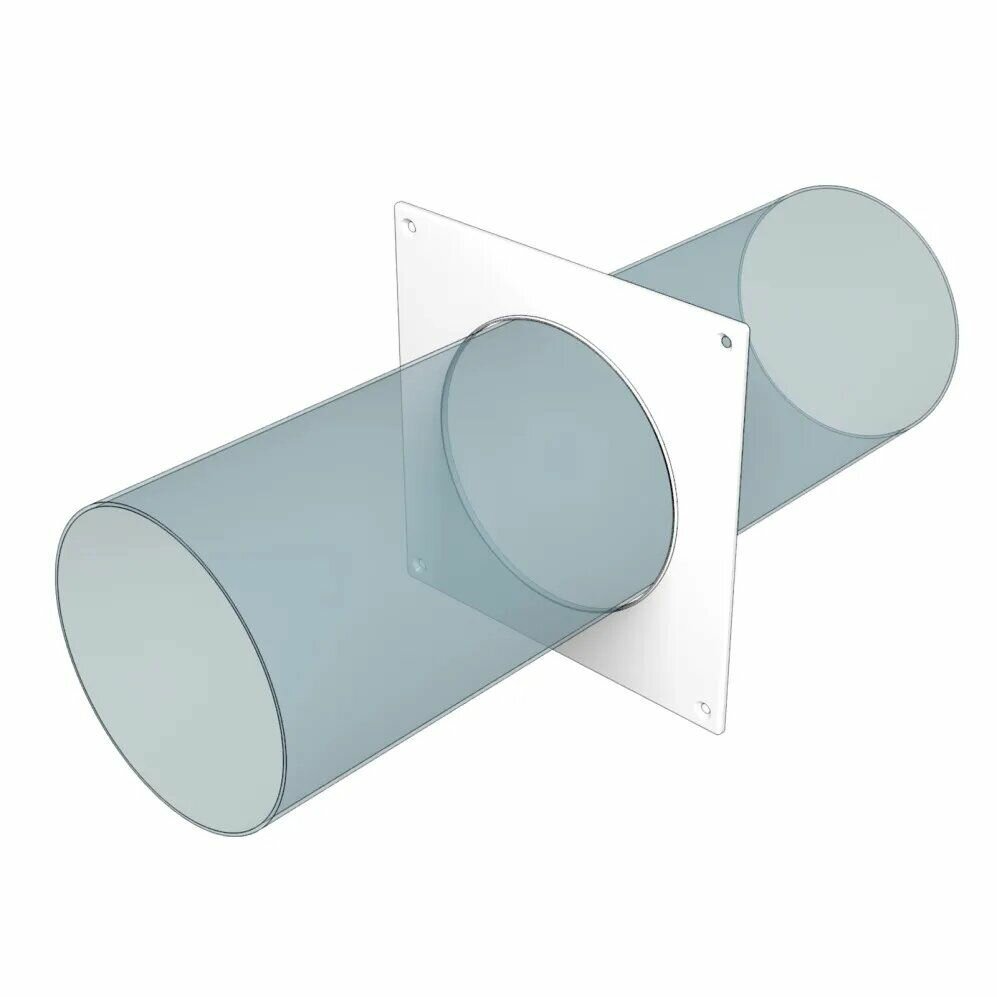 10НКП, Накладка торцевая пластик 150х150, для воздуховода D100