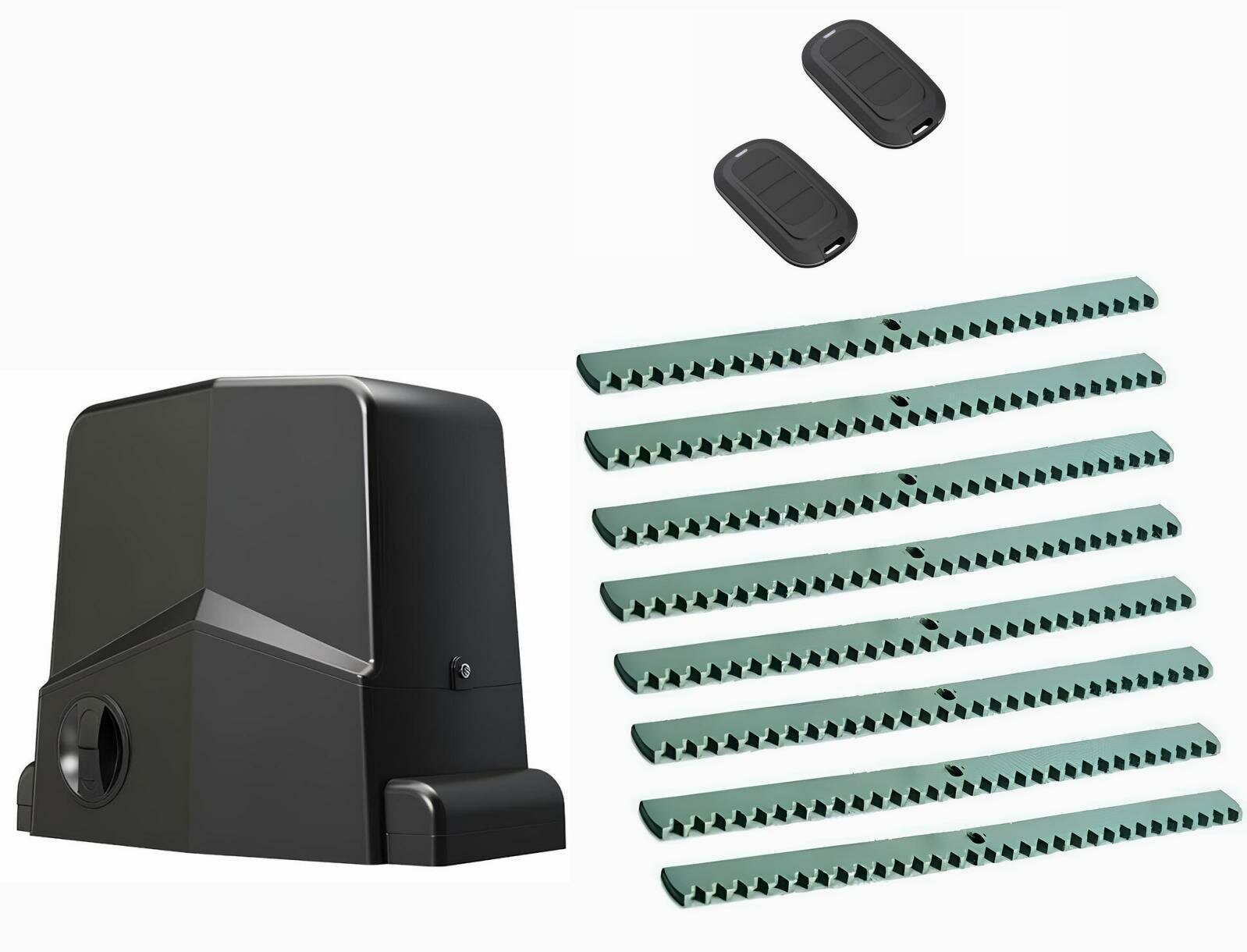 Автоматика для откатных ворот ARW-1000MKIT KR8, комплект: привод, 2 пульта, 8 реек