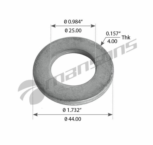 Шайба плоская 25х44х4 DIN 125 WA139 MANSONS