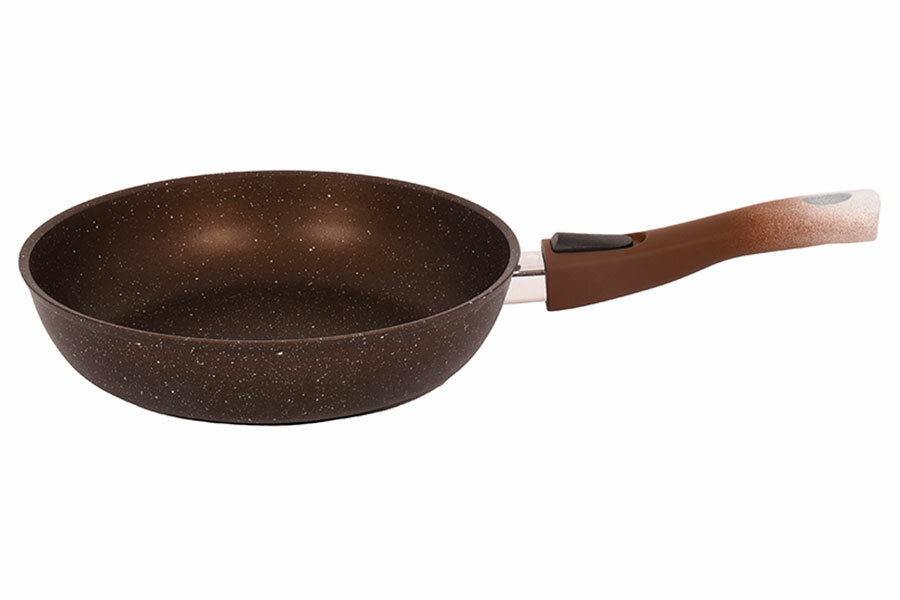 Сковорода Kukmara 240/60 мм, со съемной ручкой, кофейный мрамор (смк246а)