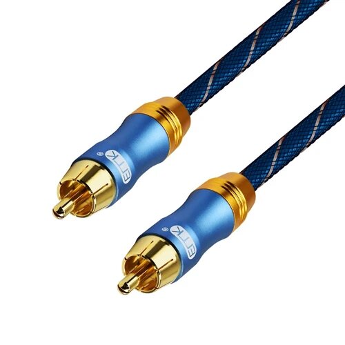 EMK Цифровой коаксиальный кабель RCA папа-папа 3 метра Blue, 1 м