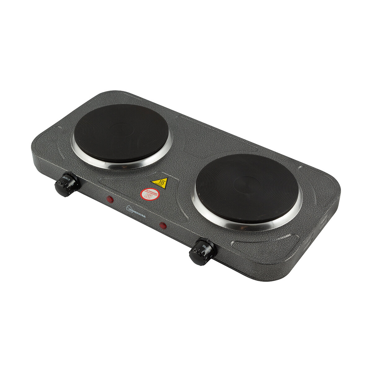 Плита электрическая настольная Homestar HS-1104, 2 конфорки, 1000 Вт