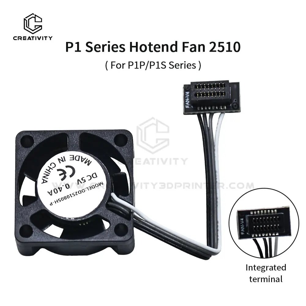 P1P термистор P1S керамический картриджный нагреватель 2510 5 В охлаждающий вентилятор для X1 X1-Carbon P1S P1P 3D-принтер Hotend
