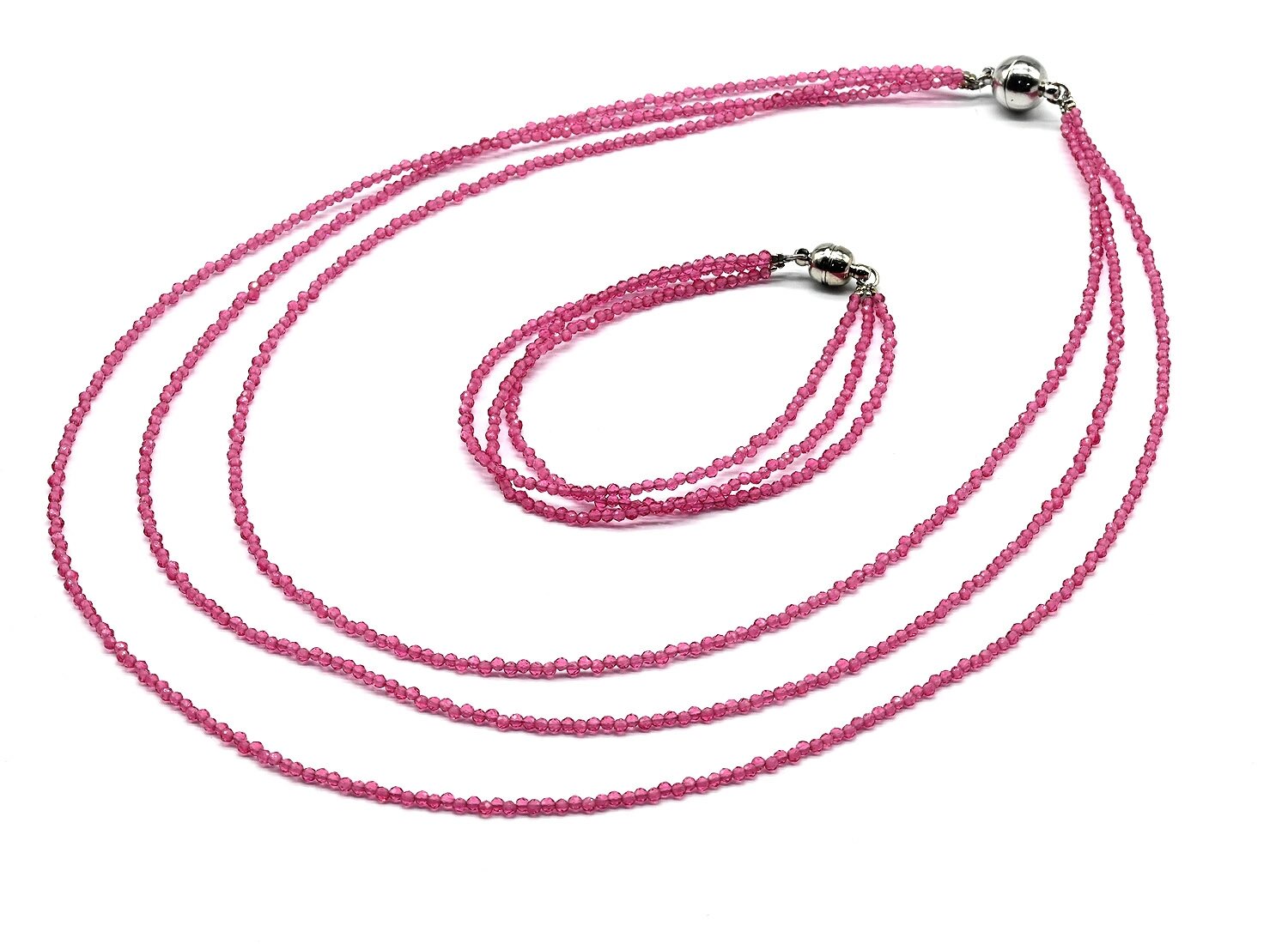 Комплект бижутерии: колье, шпинель