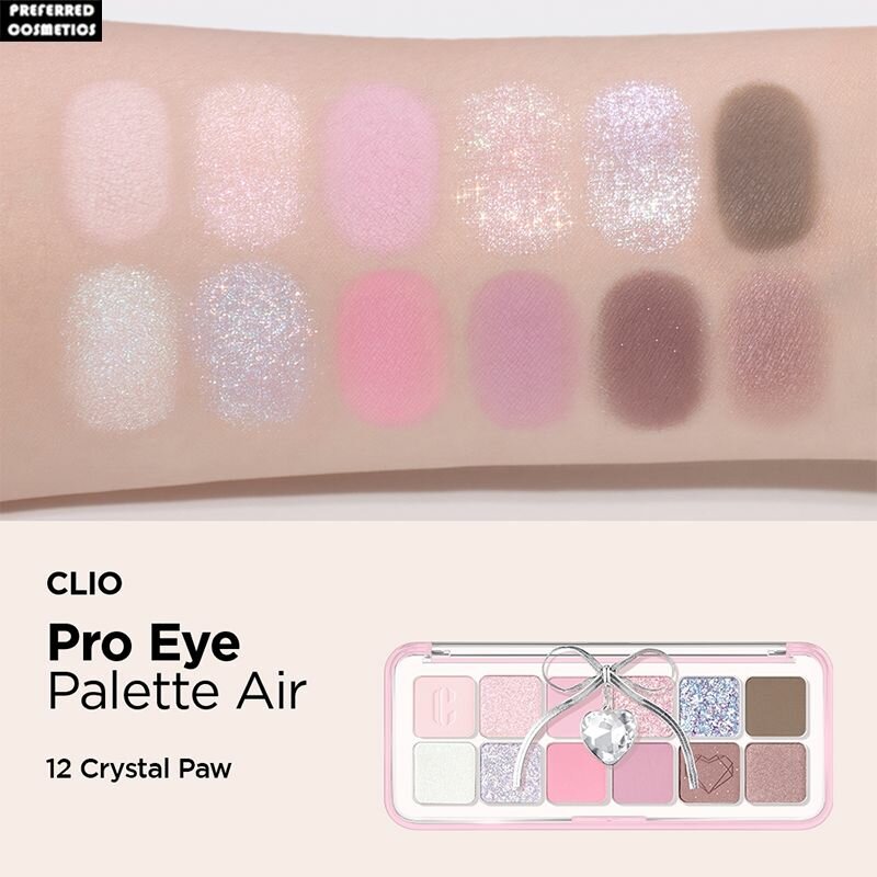 Палитра теней для век CLIO PRO Air/двенадцать цветов (Наклейка входит в комплект)
