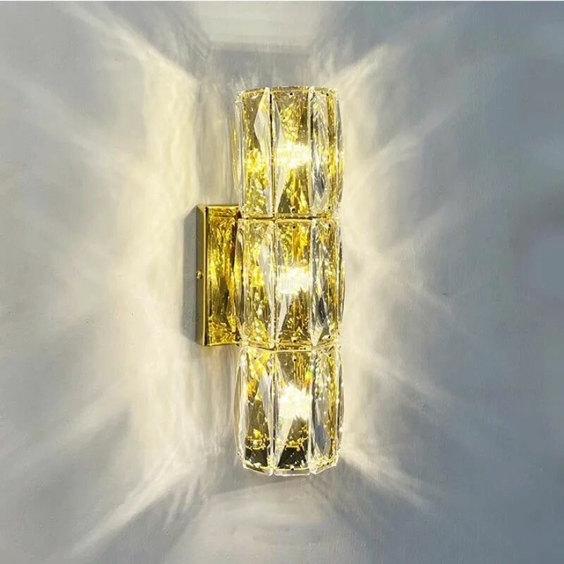 Настенный светильник с кристаллами из нержавеющей стали-hubei