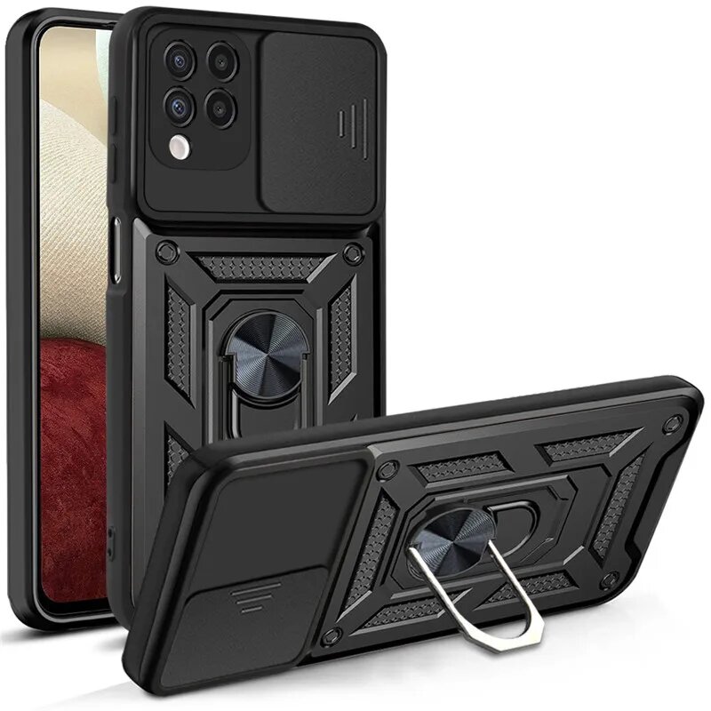 Samsung Galaxy A12 A22 A32 A42 A52 A72 A52S Прочный Защитный Чехол Черный, Black, For Galaxy A32 5G