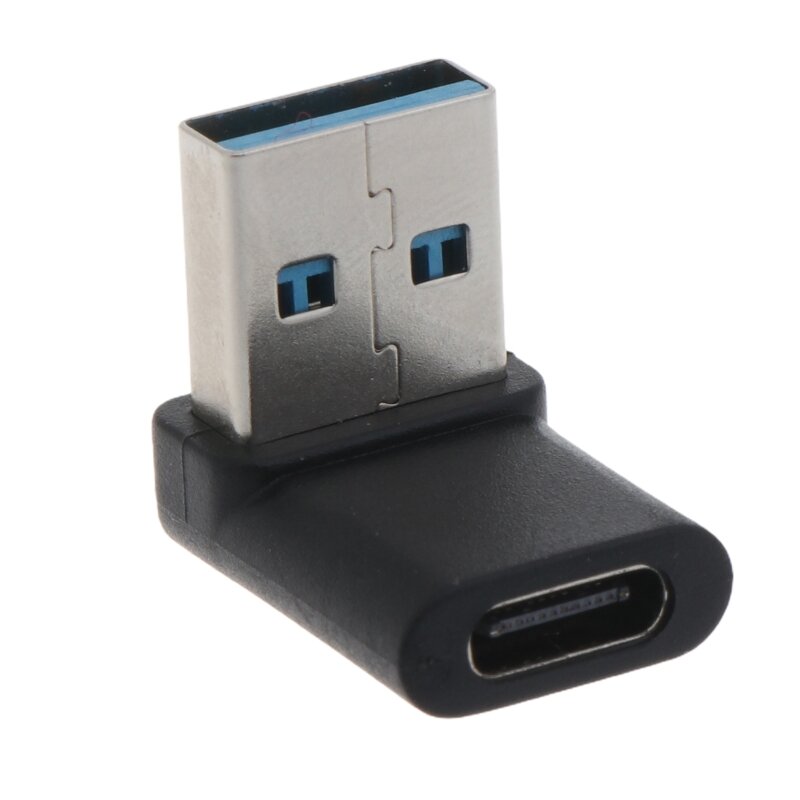 10 Гбит/с 90-Градусный Прямоугольный Адаптер USB 3.0 Male to Type C Female Super Speed Data Sync Конвертер Зарядки для Ноутбука