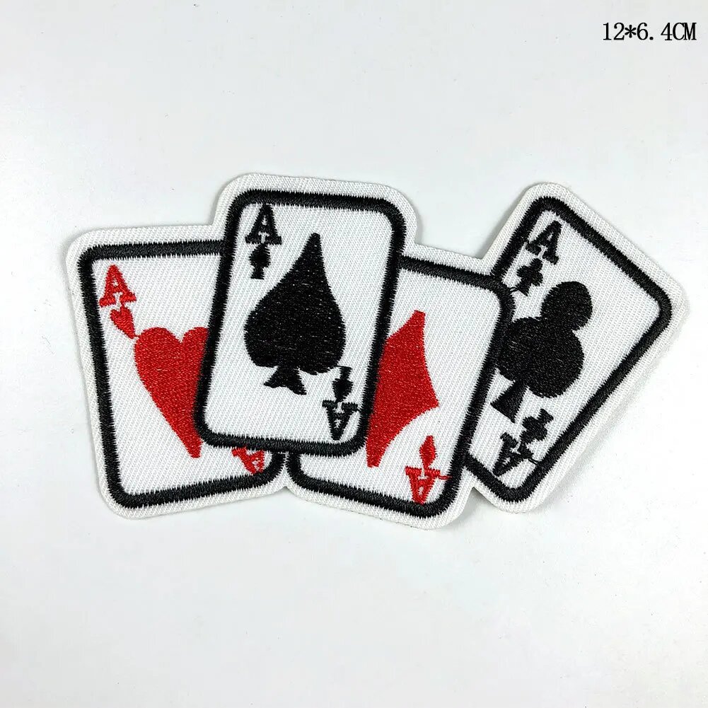 Патчи для одежды PGY HEHUOREN в стиле панк с игральными костями Красный, N7-BT4648