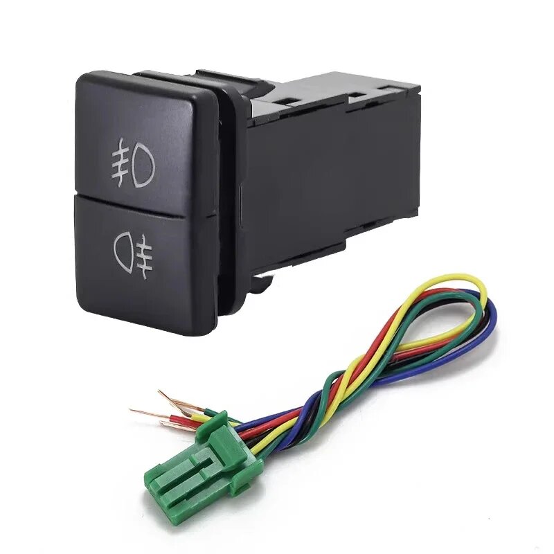 1 шт. автомобильный Двухкнопочный переключатель, двойной переключатель, противотуманные фары, радар, лампы, прожекторы, кнопка переключения фар для Corolla Levin Prado Fog lamp