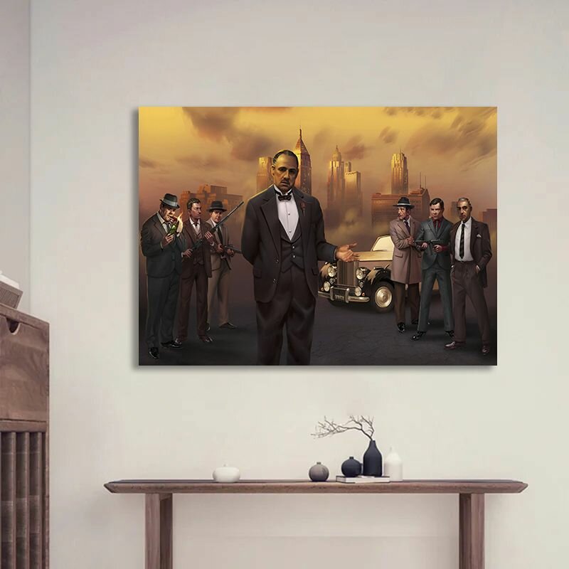 Крестный отец / Дон Карлеоне - 20х30, Картина мафия, постер на стену, Поп Арт