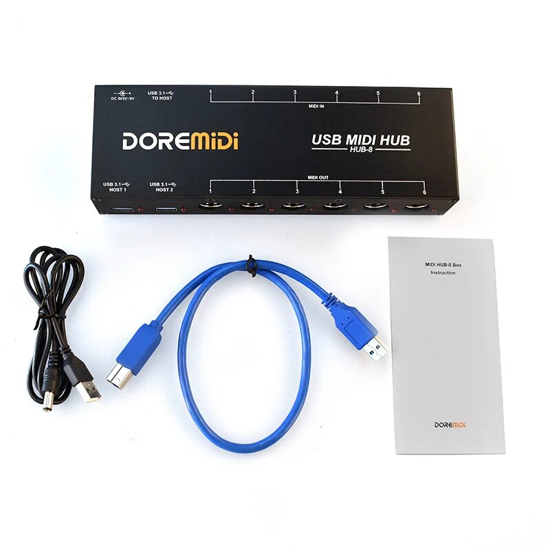 MIDI концентратор DOREMiDi HUB-8 96 каналов USB 3.1