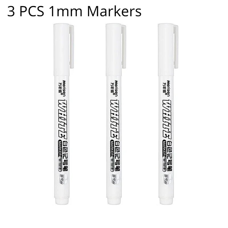 Белые гелевые маркеры для рисования 3 PCS 1mm Markers