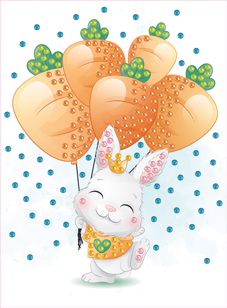 Hobbius MDS-05-MO00 Мозаика 19.5 x 26.5 см №27 Милый зайчик набор для творчества