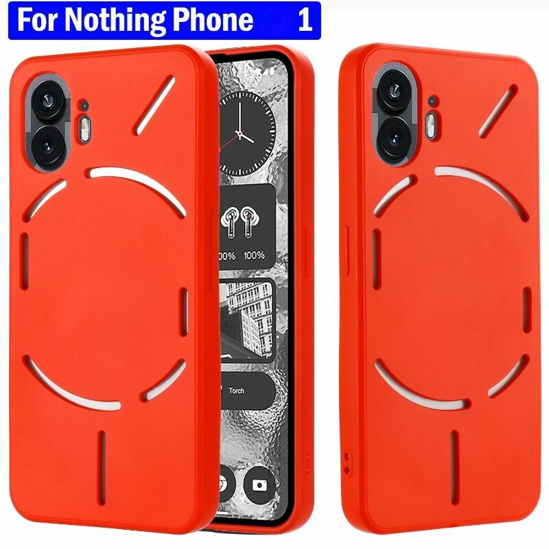С силиконовым ремешком Funda for Nothing Phone 1 Case Liquid Silicone Soft Full Protection Cover for Nothing Phone1 Капа