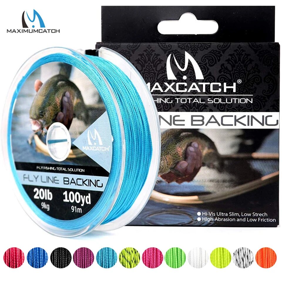 Maximumcatch плетенная леска для нахлыста 20/30 фунтов Синий, 30LB 100YARD, Blue