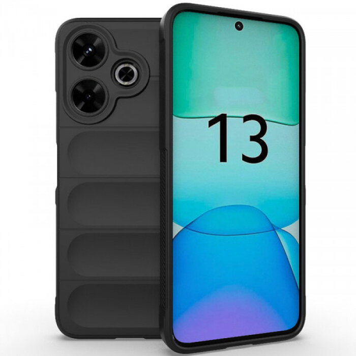 Flex Silicone Противоударный чехол для Xiaomi Redmi 13 4G / Poco M6 4G / Note 13R 5G с защитой камеры и микрофиброй