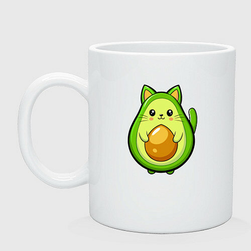 Авокадо кот мем Керамическая кружка