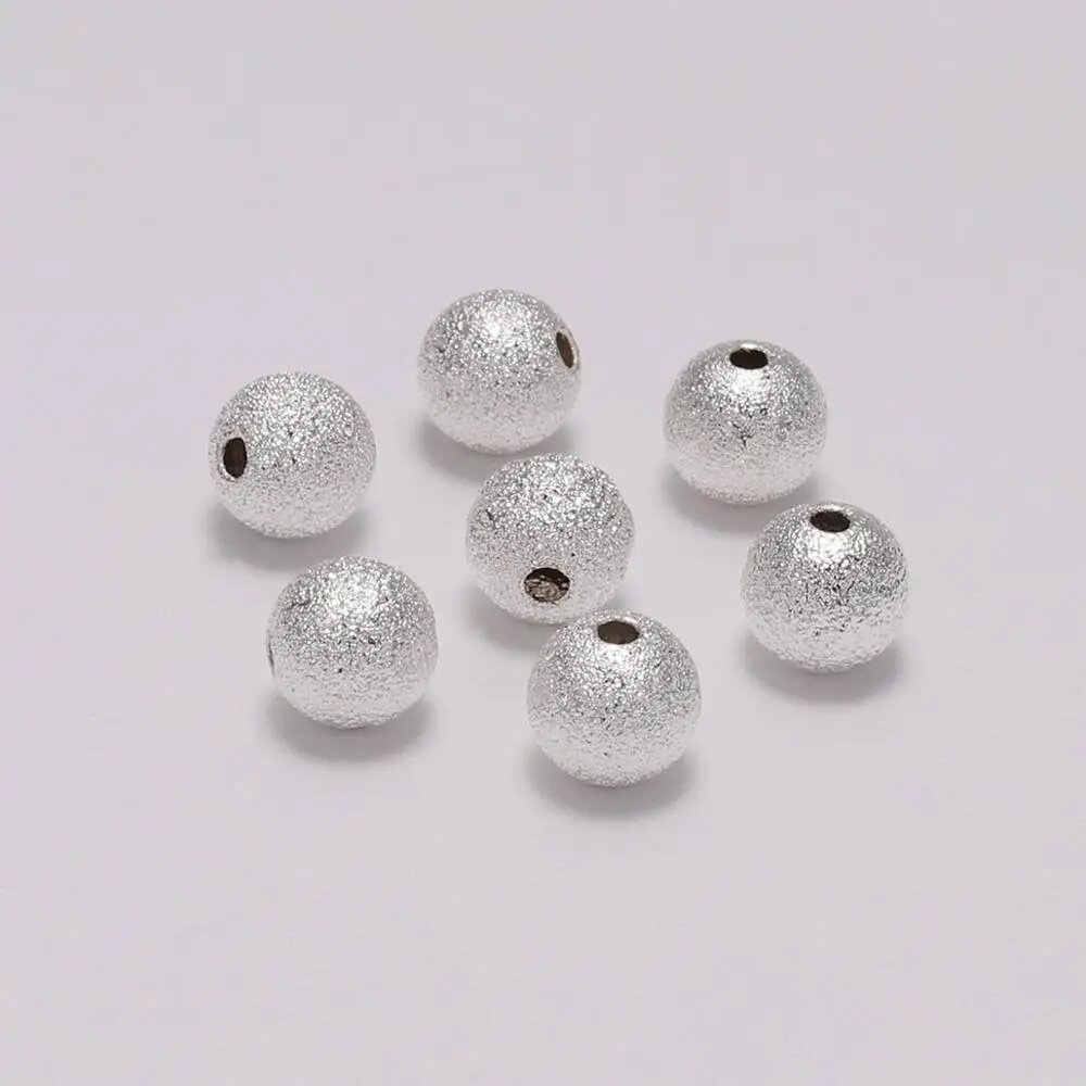 Круглые медные бусины-разделители YouYoungDifferent 4-12 мм 10mm x 30pcs, Silver