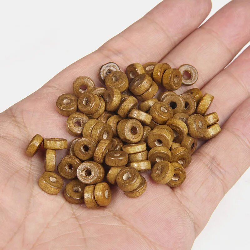 Деревянные бусины RISYF 10-20г Коричневый, 20 G, NO.2 8x3mm