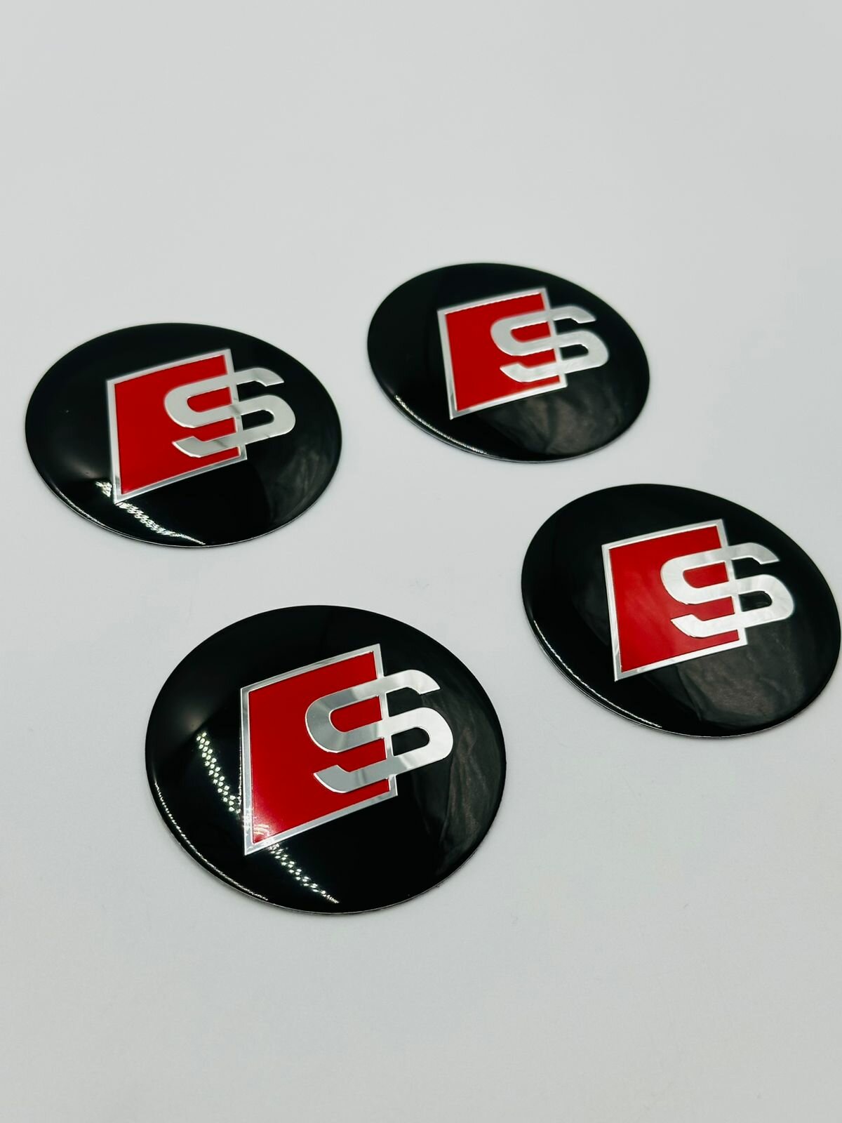 Наклейки на колесные диски Audi S Sline Алюминий 65мм