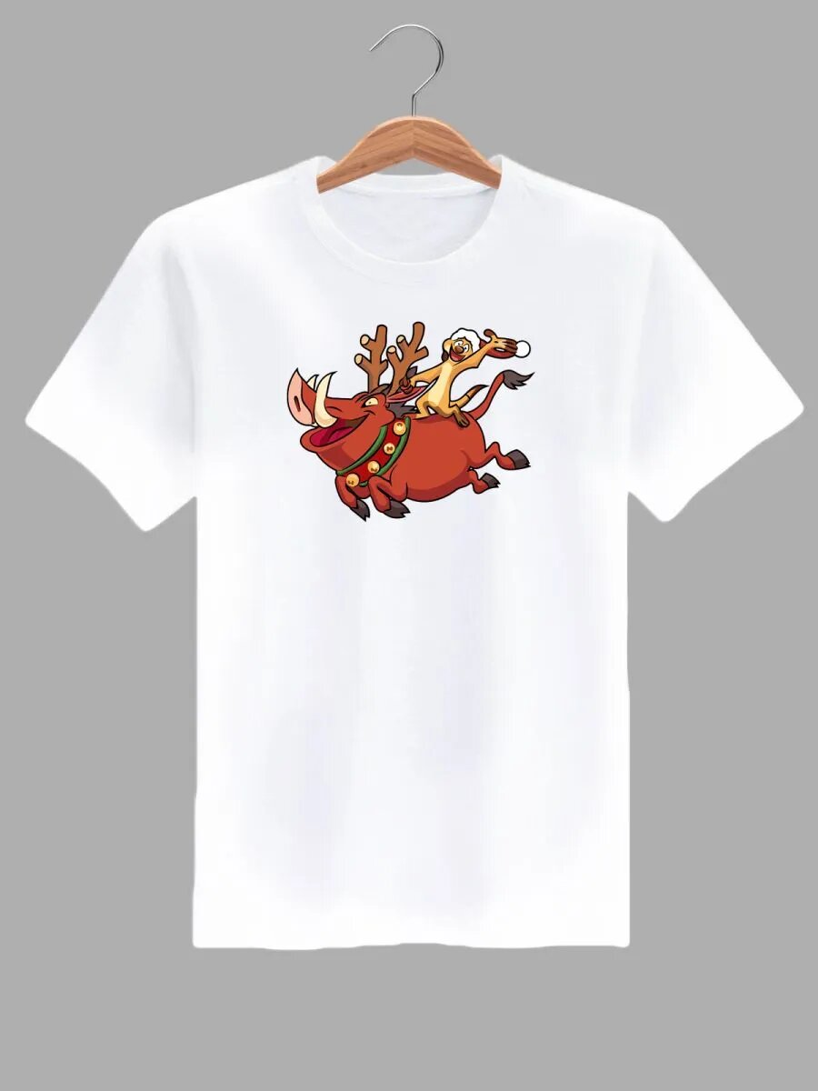 Футболка новогодний Тимон и Пумба