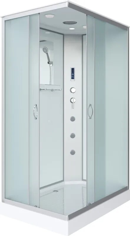 Душевая кабина Niagara Classic 100x215x80 430853QF профиль серебристый стекло матовое