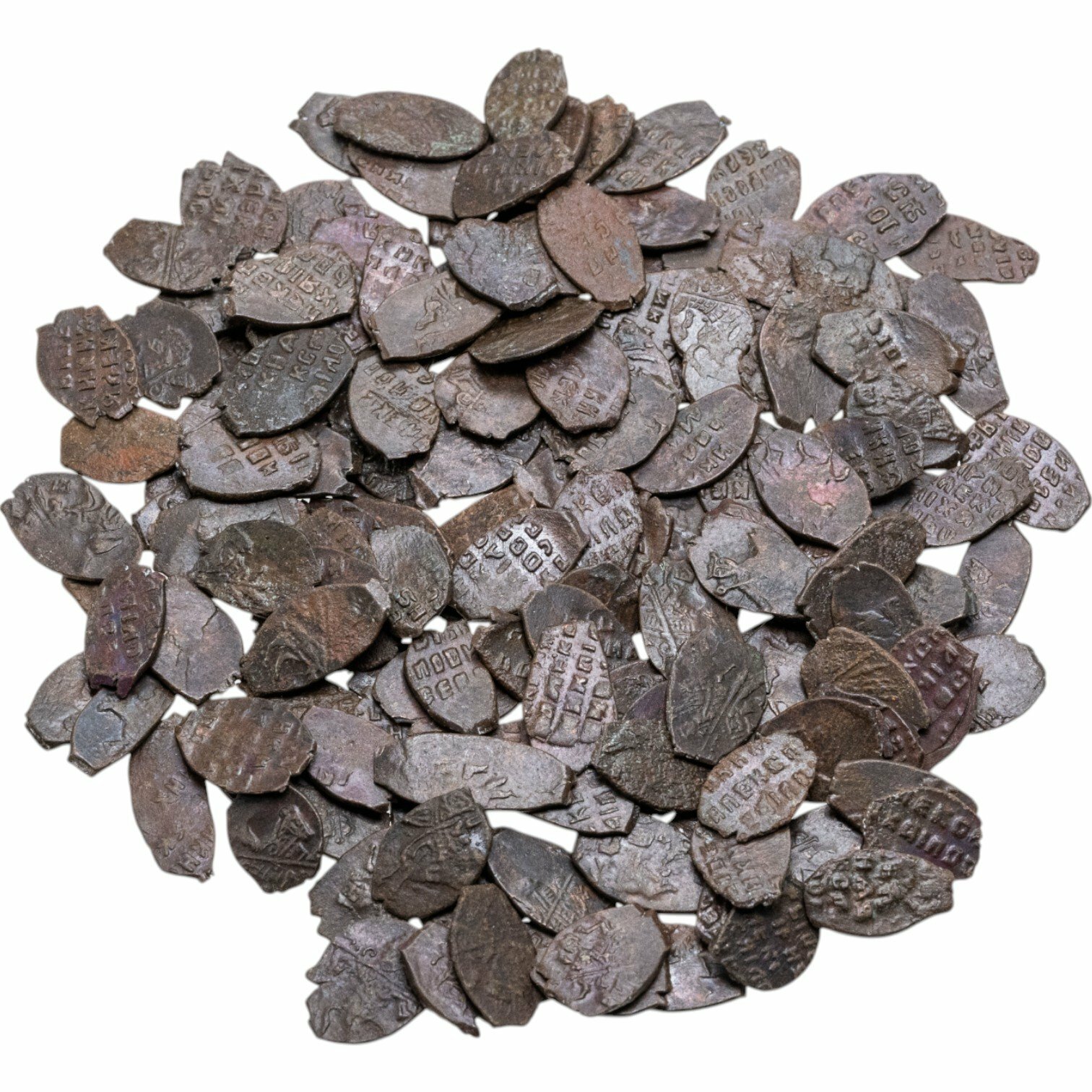 1 копейка 1655-1663 гг Медный бунт Алексей Михайлович "Тишайший", чекан Москвы Подлинная монета 17 века, Медь, в сохранности VF-XF