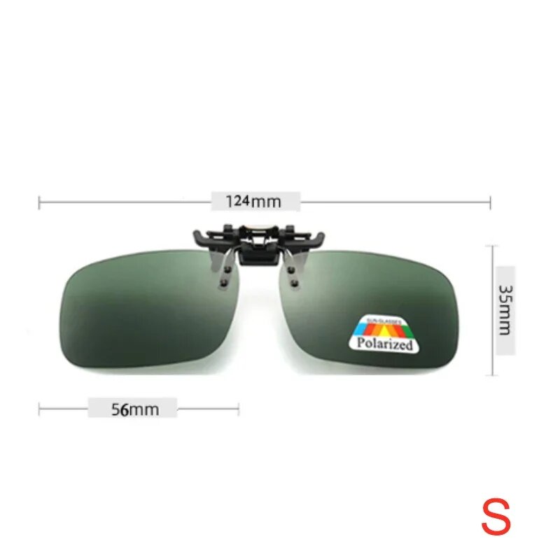 Солнцезащитные очки-авиаторы поляризационные с клипсой для мужчин и женщин, поляризационные, Green S