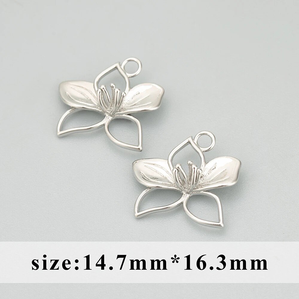 GUFEATHER подвески из золота с родиевым покрытием 6 шт. ME7701B